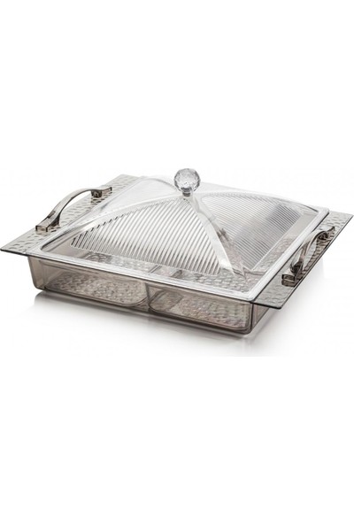 Y&A Akrilik Barok Füme 4 Lü Kahvaltılık