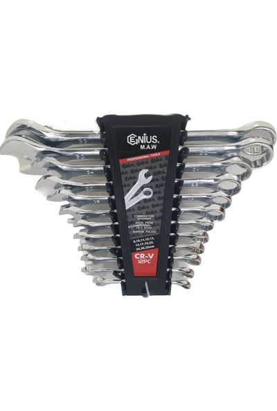 Genius Düz Yıldız Kombine Anahtar Takımı 8X32 12 Parça Genius Düz Yıldız Kombine Anahtar Takımı 8X32 12 Parça