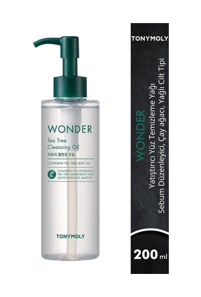Tonymoly Yüz Temizleme Yağı Wonder Yatıştırıcı Çay Ağacı Cilt Bakımı 200ml Tonymoly Yüz Temizleme Yağı Wonder Yatıştırıcı Çay Ağacı Cilt Bakımı 200ml