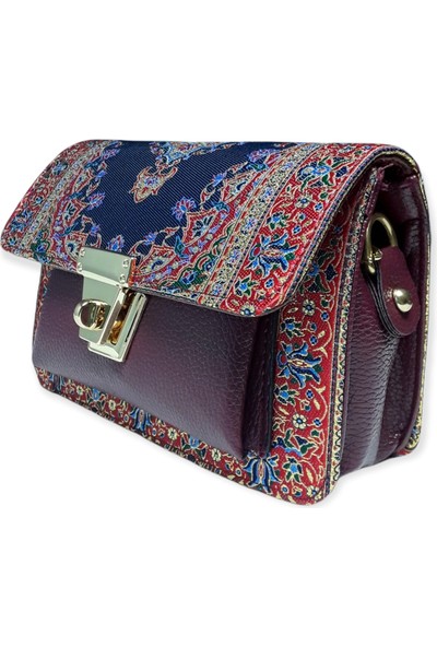 Kapadokya Hediyelik Dokuma Halı Desenli Otantik Abiye Çanta