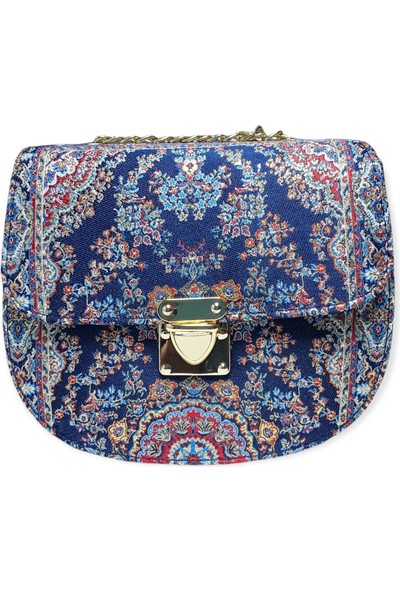 Kapadokya Hediyelik Dokuma Halı Desenli Otantik Abiye Çanta
