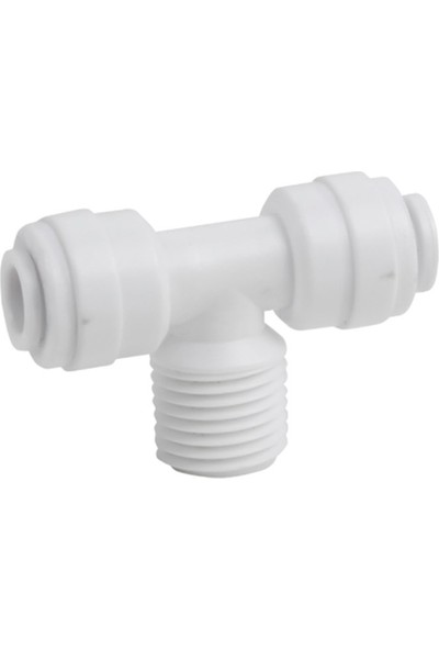 Aquames - Su Arıtma Cihazı Tatlandırıcı Filtre Için Yan Diş T Dirsek Quick