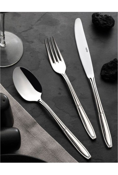 Nehir Buket Sade 36 Parça Kutulu Çatal Kaşık Bıçak Takımı Nehir Buket Sade 36 Parça Kutulu Çatal Kaşık Bıçak Takımı