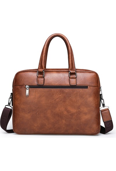 Olevs Erkek Pu Deri Çanta Evrak Çantası Iş Tek Omuz Gündelik El Çantası Haki