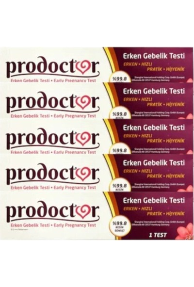Prodoctor Erken Gebelik Test 5 Adet Prodoctor Erken Gebelik Test 5 Adet