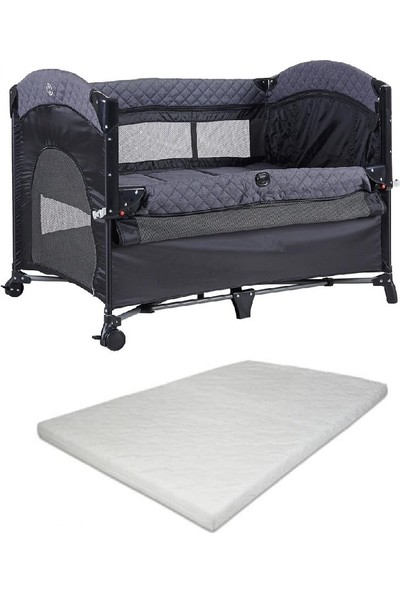 Prego Miami Basic Anne Yanı Oyun Parkı Park Yatak 70X110 Füme+Yatak 8041 Prego Miami Basic Anne Yanı Oyun Parkı Park Yatak 70X110 Füme+Yatak 8041