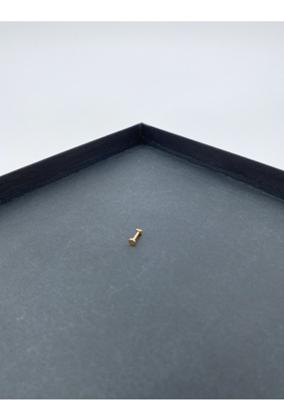 Unisex Gold Kare Model Cerrahi Çelik Piercing