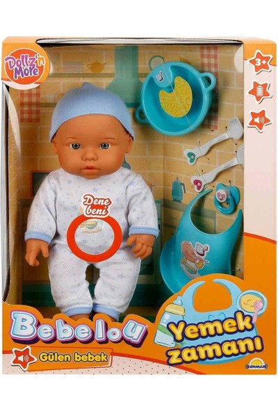 Sunman 030021 Sunman, Bebelou Yemek Zamanı Sesli Bebek Seti 35 cm / +3 Yaş Sunman 030021 Sunman, Bebelou Yemek Zamanı Sesli Bebek Seti 35 cm / +3 Yaş