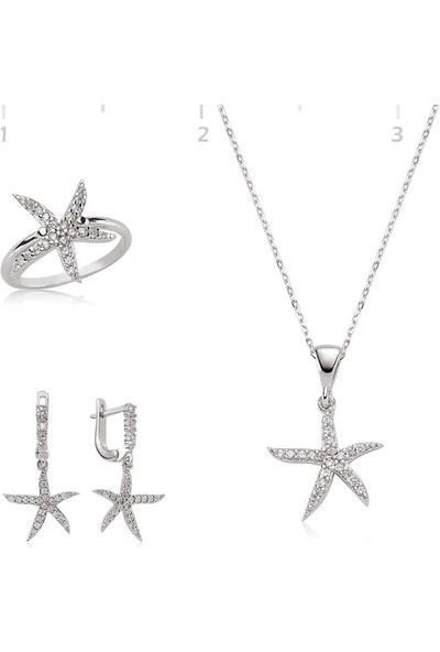 Gumush Gümüş Deniz Yıldızı Kadın Set