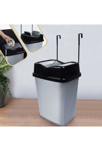 Porsima Kelebek Metalize 20 Litre Askılı Çöp Kovası Porsima Kelebek Metalize 20 Litre Askılı Çöp Kovası