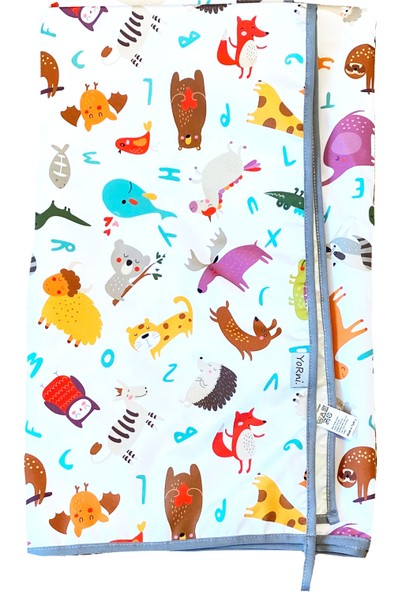 Yorni Zoo, 150 x 150 cm Su Geçirmez, Yer/masa Örtüsü, Aktivite, Yemek ve Oyun Için, Doğa Dostu ve Çevreci, Çok Amaçlı Kullanım
