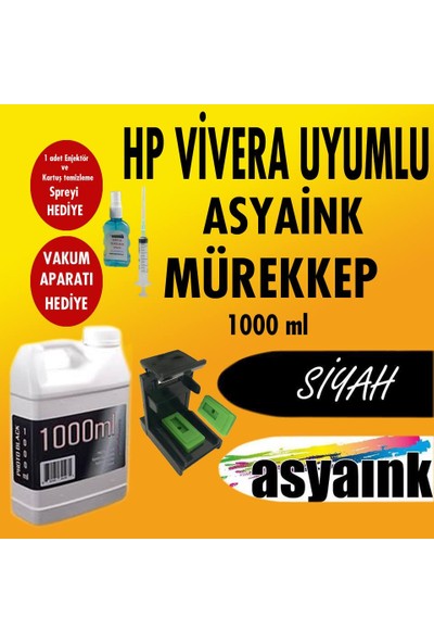 Asyaink Hp Yazıcılarla Uyumlu 1 Lt Siyah Mürekkep Yüksek Kalite Asyaink Hp Yazıcılarla Uyumlu 1 Lt Siyah Mürekkep Yüksek Kalite