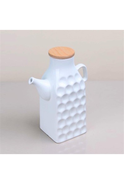 Bambu Kapaklı Seramik Kare Sütlük ve Yağlık Bambu Kapaklı Seramik Kare Sütlük ve Yağlık
