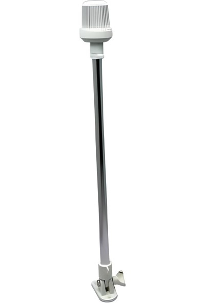 Işıklı Demir Bayrak Direği Katlanır Beyaz 400MM