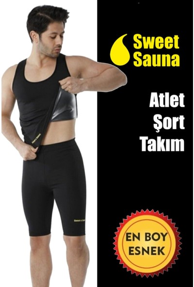 Sweet Sauna Ince Beden Erkek Atlet Şort Takım Unisex Sweet Sauna Termal Sweet Sauna Ince Beden Erkek Atlet Şort Takım Unisex Sweet Sauna Termal