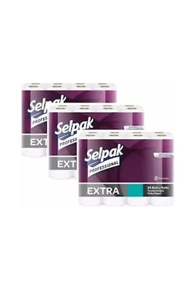 Selpak Tuvalet Kağıdı Extra 3 x 24 Rullo Toplam 72 Rullo Selpak Tuvalet Kağıdı Extra 3 x 24 Rullo Toplam 72 Rullo