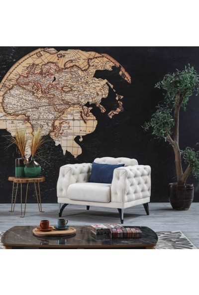 Ipek Mobilya Argos Tekli Berjer ( Krem ) Ipek Mobilya Argos Tekli Berjer ( Krem )