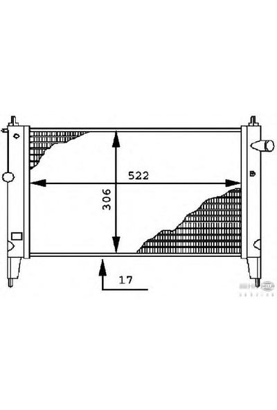 Behr 8MK376716-071 Radyatör Astra F 1.4ı-1.6ı Klimasız Mek 522X306X17