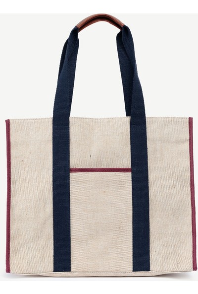 Yargıcı Çizgili Plaj Çantası