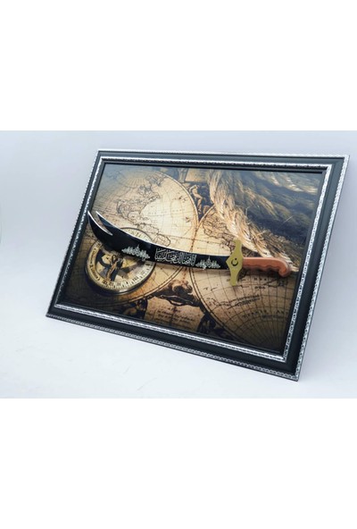 Değerli Hediyeler Dünya Haritası Dekoratif Zülfikar Kılıçlı Tablo Değerli Hediyeler Dünya Haritası Dekoratif Zülfikar Kılıçlı Tablo