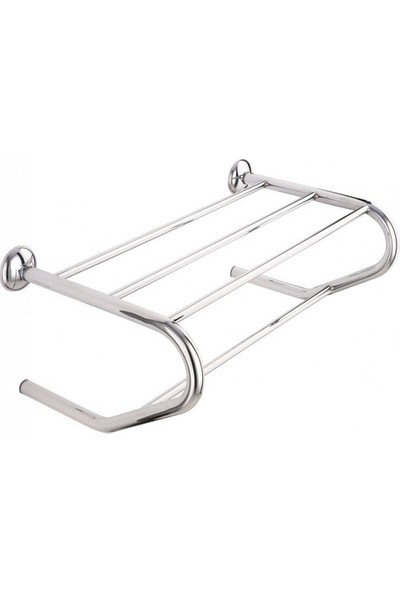 Geniş Destekli Raf Havluluk Paslanmaz Çelik Krom Geniş Destekli Raf Havluluk Paslanmaz Çelik Krom