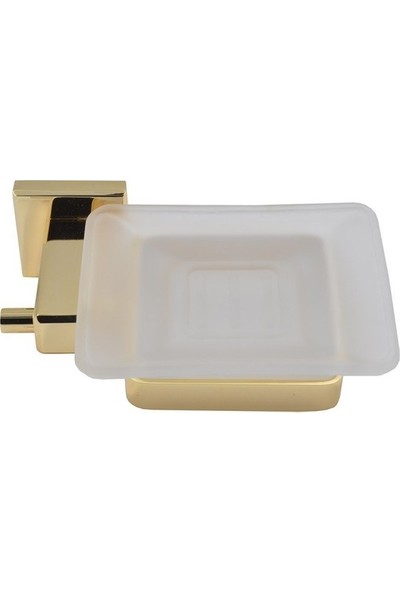 Belezia Katı Sabunluk Altın Cam