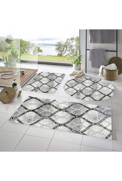 Sarar Banyo Paspası Üçlü Takım Jel Kaymaz Taban Yıkanabilir Karışık Renk 100 x 70 - 60 x 40 - 60 x 60 Yuvarlak Sarar Banyo Paspası Üçlü Takım Jel Kaymaz Taban Yıkanabilir Karışık Renk 100 x 70 - 60 x 40 - 60 x 60 Yuvarlak