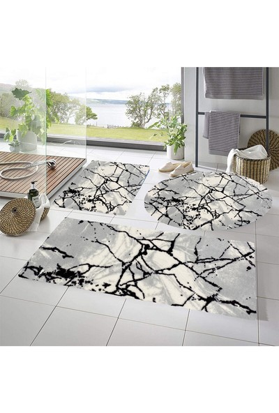 Sarar Banyo Paspası Üçlü Takım Jel Kaymaz Taban Yıkanabilir Karışık Renk 100 x 70 - 60 x 40 - 60 x 60 Yuvarlak Sarar Banyo Paspası Üçlü Takım Jel Kaymaz Taban Yıkanabilir Karışık Renk 100 x 70 - 60 x 40 - 60 x 60 Yuvarlak