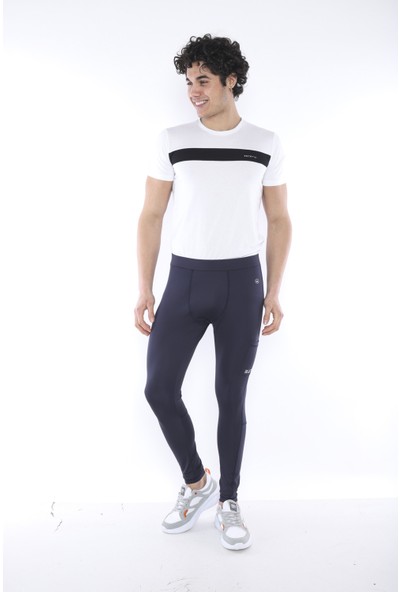 Escetic Erkek Spor Lacivert Tayt -Cc- B1125