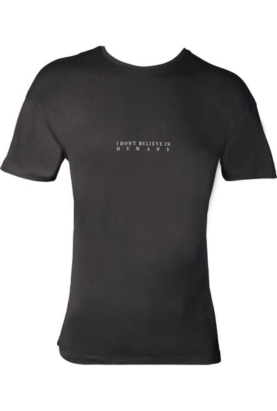 Get No Sleep - I Don't Believe In Humans Pamuk Siyah Tshirt Get No Sleep - I Don't Believe In Humans Pamuk Siyah Tshirt