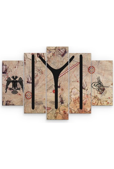 Hero Tasarım Kayı Boyu 5 Parça Mdf TABLOTGTB1035 Hero Tasarım Kayı Boyu 5 Parça Mdf TABLOTGTB1035