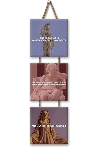 Hero Tasarım Heykeller 3 Parça Ipli Mdf TABLOTLHT197 Hero Tasarım Heykeller 3 Parça Ipli Mdf TABLOTLHT197