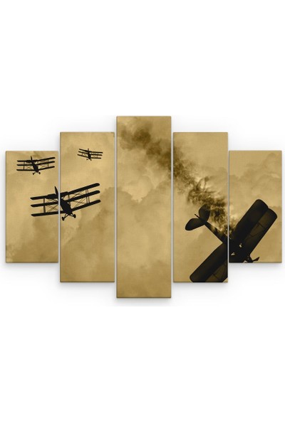 Hero Tasarım Ww 1 Savaş Uçakları 5 Parça Mdf TABLOTGTB616 Hero Tasarım Ww 1 Savaş Uçakları 5 Parça Mdf TABLOTGTB616