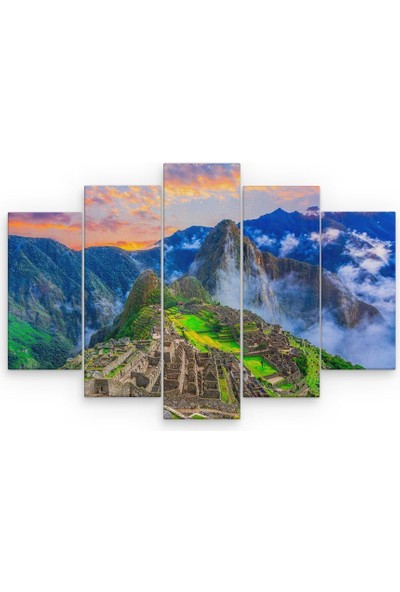 Hero Tasarım Machu Picchu Peru 5 Parça Mdf TABLOTGTB528 Hero Tasarım Machu Picchu Peru 5 Parça Mdf TABLOTGTB528