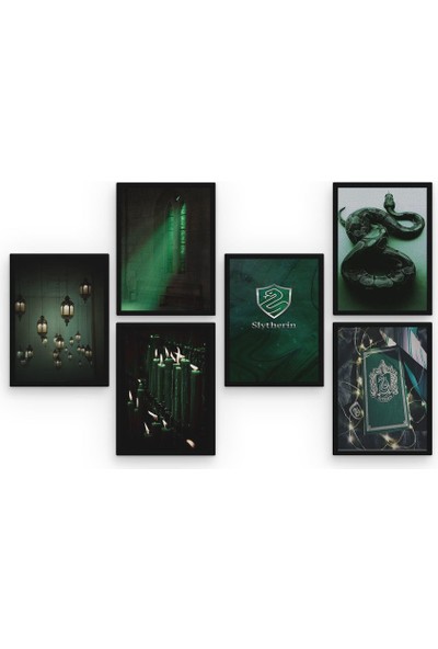 Hero Tasarım Slytherin 6 Parça Mdf TABLOGMZ461