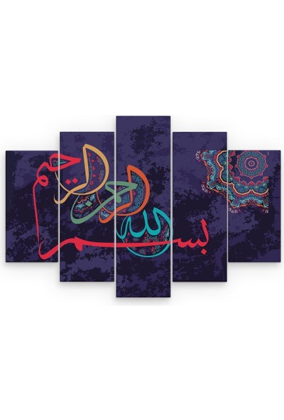 Hero Tasarım Arapça Hat 5 Parça Mdf TABLOTGTB791