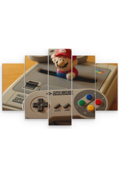 Hero Tasarım Retro Game 5 Parça Mdf TABLOTGTB1106 Hero Tasarım Retro Game 5 Parça Mdf TABLOTGTB1106
