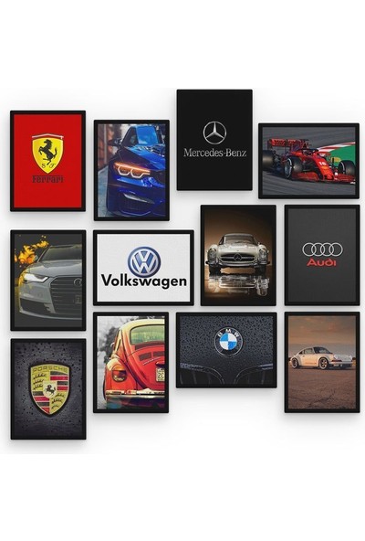 Hero Tasarım Arabalar 12 Parça Mdf TABLOTGTB1296