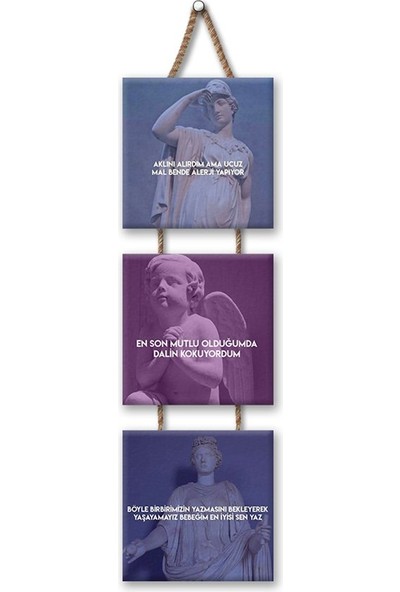 Hero Tasarım Heykeller 3 Parça Ipli Mdf TABLOTLHT198 Hero Tasarım Heykeller 3 Parça Ipli Mdf TABLOTLHT198