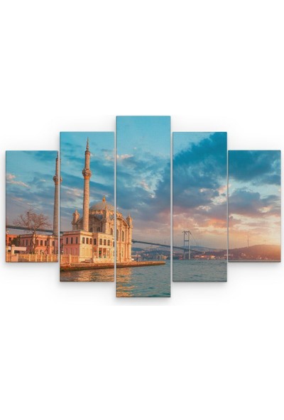 Hero Tasarım Ortaköy Cami Istanbul 5 Parça Mdf TABLOTGTB177 Hero Tasarım Ortaköy Cami Istanbul 5 Parça Mdf TABLOTGTB177