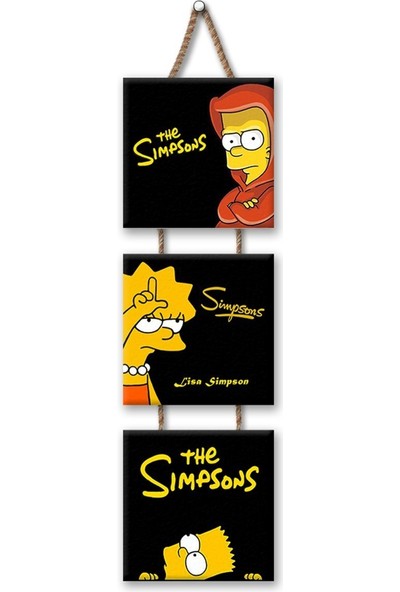 Hero Tasarım The Simpsons 3 Parça Ipli Mdf TABLOTGTB1305