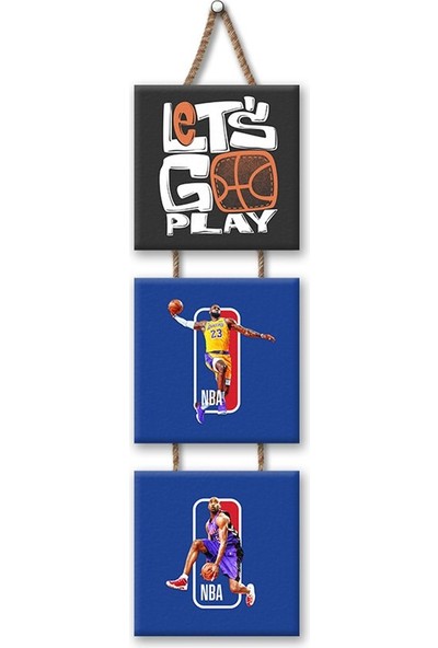 Hero Tasarım Nba 3 Parça Ipli Mdf TABLOTLHT216