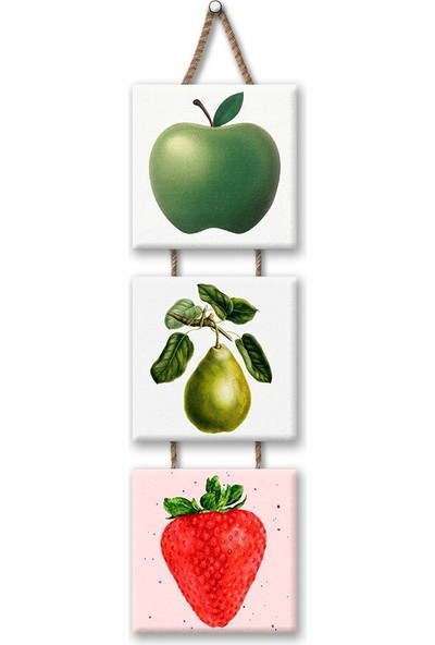 Hero Tasarım Meyveler 3 Parça Ipli Mdf TABLOTLH1052