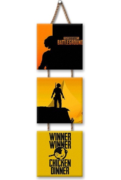 Hero Tasarım Pubg 3 Parça Ipli Mdf TABLOTLH2606