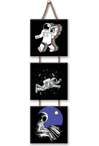 Hero Tasarım Space 3 Parça Ipli Mdf TABLOTGTB1330