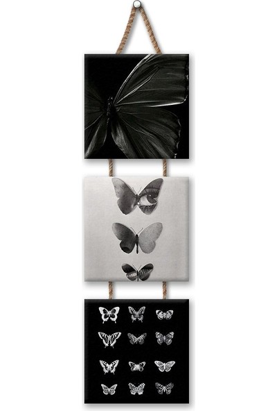 Hero Tasarım Kelebek 3 Parça Ipli Mdf TABLOTLH2646