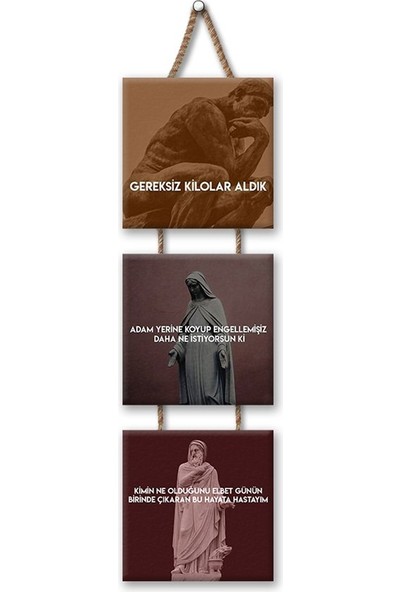 Hero Tasarım Heykeller 3 Parça Ipli Mdf TABLOTLHT196 Hero Tasarım Heykeller 3 Parça Ipli Mdf TABLOTLHT196