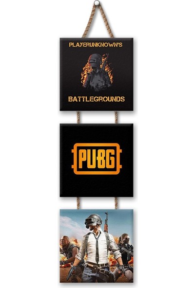 Hero Tasarım Pugb 3 Parça Ipli Mdf TABLOTGTB1328