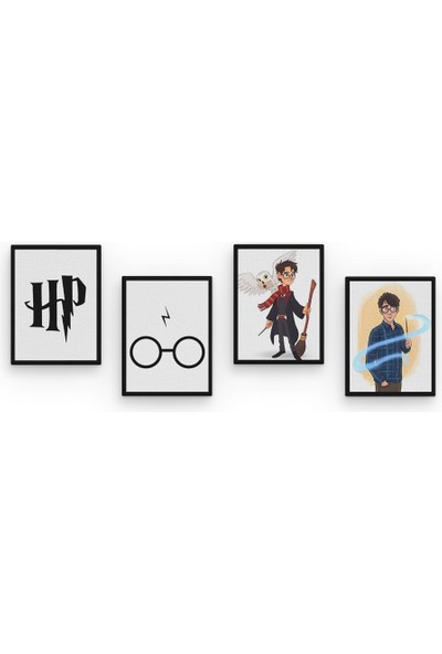Hero Tasarım Harry Potter 4 Parça Mdf TABLOSLA549 Hero Tasarım Harry Potter 4 Parça Mdf TABLOSLA549