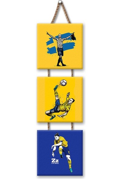 Hero Tasarım Ibrahimoviç 3 Parça Ipli Mdf TABLOTLHT284 Hero Tasarım Ibrahimoviç 3 Parça Ipli Mdf TABLOTLHT284